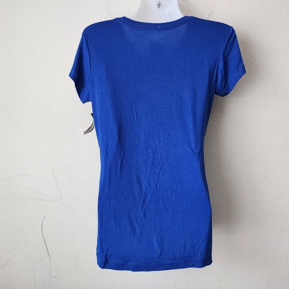 bebe | Tops | Bebe Logo Basic Blue T Shirt Top Women New Size M | Poshmark